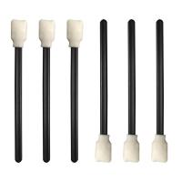 China Flat Square Sponge Head Format Printer Cleaning Foam Swabs With Black Handle for sale