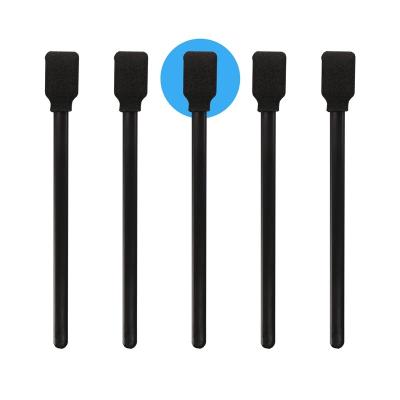 China Cleanroom Black Foam Tip Printer Cleaning Swab With Square Sponge Stick for sale