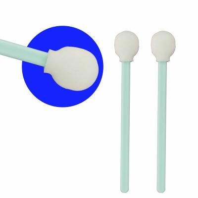 China Car Large Round Foam Tip Swabs Cotton 5 Inch Rigid Handle for sale