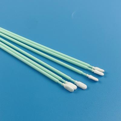 China 6.4'' Small Polyester Swabs Samples Accepted Double Knitted Dacron Cleaning Stick for sale