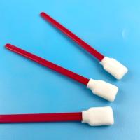 China Customize Accept Foam Cleaning Swab Red Handle Electronics Cleaning Stick for sale