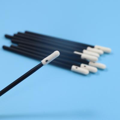 China Round Mini Head Black Handle Sponge Foam Swab 3.2mm Lint Free for sale