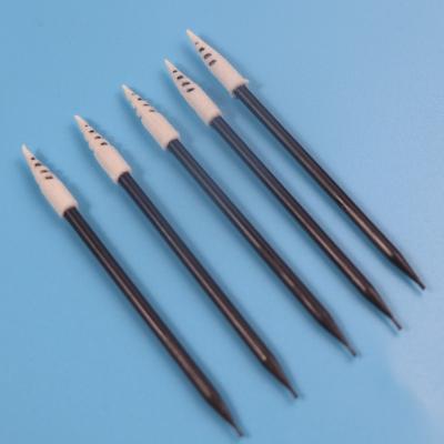 China Black Handle Micro Spiral Pointed Sponge Foam Swab Lint Free for sale