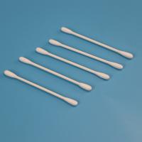 China Biodegradable Paper Stick Double Round Head Qtips Cotton Bud Swab For Cleanroom for sale