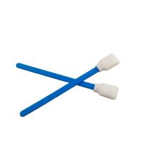 China Disposable Toner Cleaning PU Foam Swab With Blue Handle And PP Stick for sale