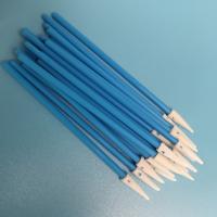 China Lint Free Pointed Foam Swab With Green / Red Handle For Electronics Cleaning Qtips for sale