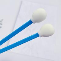 China 128mm Long Blue Hanlde Round Foam Swabs Car Printer Head Dust Remove Swab for sale
