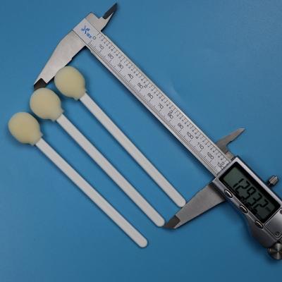 China Disposable White PP Stick Round Sponge Stick Medical Lollipop Foam Swab Applicator for sale