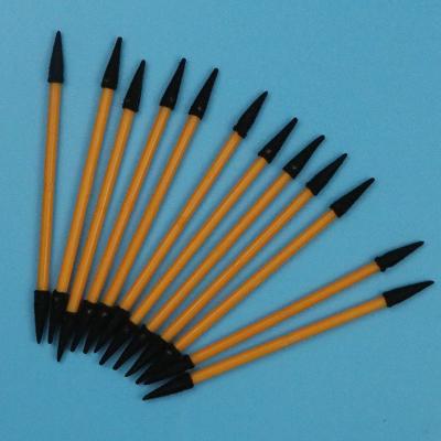 China TX750 Lint Free Orange Handle Mini Pointed Sponge Stick Double Ended Small Cleanroom Foam Swab For Detailing Cleaning for sale