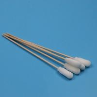 China 15cm Disposable Wooden Stick Sponge Stick Medical Foam Swab Applicator With Cotton Bud Inside for sale