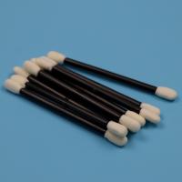 China Lint Free Double Ended Compressed Small Cleanroom Swab Car Cleaning Foam Swab With Black Handle for sale