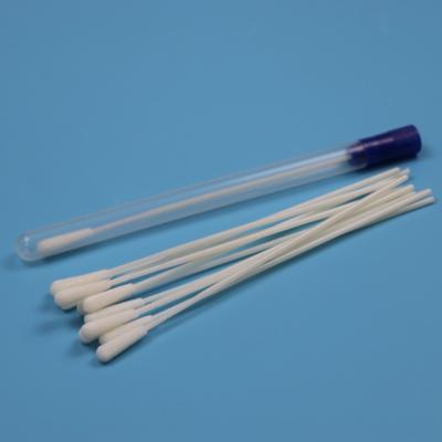 China Disposable ABS Stick Flocked Nylon Oral Swab Sterile Specimen Collection Swab for sale