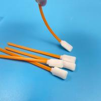 China Multi Purpose 5 Inch Cleaning Swabs Orange Rectangular Foam Tips Durable PP Handles Non Shedding Design for sale
