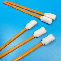 China High Visibility Orange Cleaning Swabs Durable PP Handle With Lint Free Foam Head for sale