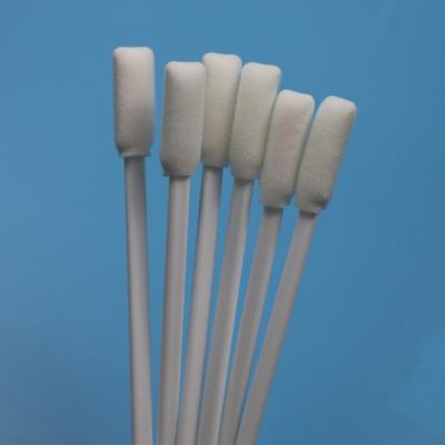 China TX712 Lint Free White PP Stick 10mm Rectangular Cleanroom Swab Printer Cleaning ESD Foam Swab for sale