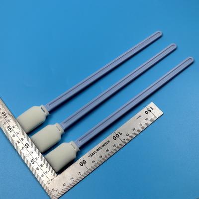 China 228mm Lint Free Blue Long Handle Rectangular Cleanroom Swab Large Format Printer Cleaning Foam Swab for sale