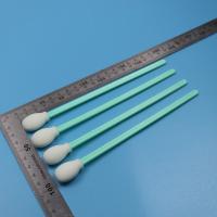 China 180mm Lint Free Extra Long Handle Round Sponge Cleanroom Swab Printer Cleaning Circular Foam Swab for sale