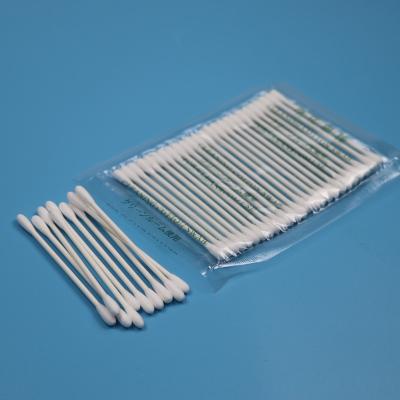 China CA-002 Eco-friendly Double Ended Qtips Industrial Cleaning Cotton Bud Cleanroom Cotton Swab for sale