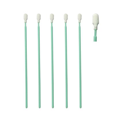 China TX761 Lint Free Green Stick Optical Cleaning Polyester Swab ESD Cleanroom Swab for sale