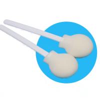 China 108mm Disposable White PP Stick 30mm Big Round Head Sponge Stick Medical Circular Foam Swab Applicator for sale