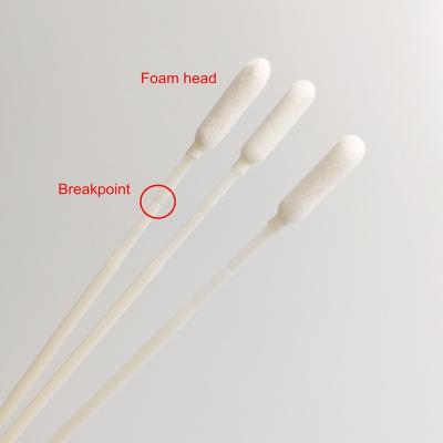 China Sterile Foam Tipped Swabs with Breakpoint – Independent Packages, for Clinical, Industrial, and Environmental Sampling for sale