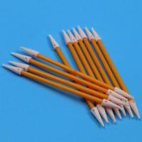 China Lint Free Orange Stick Double Ended Pointed Sponge Detailing Swab Cleanroom Foam Swab for sale