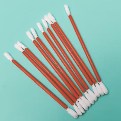 China Lint Free Double Twisted Head Cleanroom Microfiber Detailing Swab Car Cleaning Polyester Swab for sale