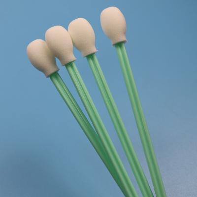 China Lint Free 180mm Extra Long Handle Circular Sponge Detailing Swab Printer Cleaning Foam Swab for sale