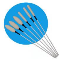China Disposable PP Stick Big Medical Sponge Stick Blood Removing Foam Swab For Trocar Cleaning for sale