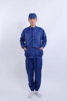 China Anti Static Stand Collar Uniform Set Perfect For Electronics And Pharma Professionals In Controlled Workspaces for sale