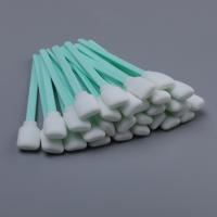 China TX707 Style Printer Head Cleaning Swab Lint Free High Density Foam Tip PP Handle Cleanroom Sponge Swab 128mm 50pcs Pack for sale