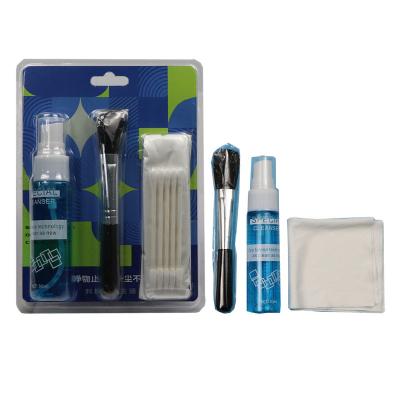 China 4 in 1 Portable Microfiber Cleaning Wipes Screen Cleaner Laptop Lens Cleaning Kit with Solution for sale