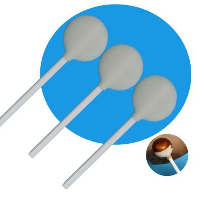 China Disposable White PP Stick 30mm Lollipop Sponge Stick  Big Round Head Medical Foam Swab Applicator for Healthcare for sale