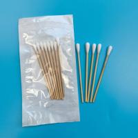 China 8cm Biodegradable Bamboo Stick Round Cotton Bud Sterile Qtips Healthcare Cotton Swab Applicator for sale