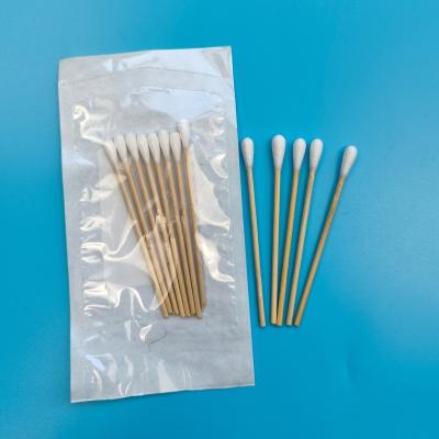 China 8cm Biodegradable Bamboo Stick Round Cotton Bud Sterile Qtips Healthcare Cotton Swab Applicator for sale