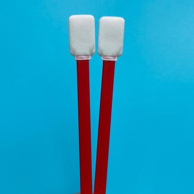 China 714 Lint Free Red Handle Car Cleaning Detailing Swab Microfiber Swab Cleanroom Polyester Swab for Surface Cleaning for sale