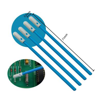 China 742 Lint Free Blue Handle 3.6mm Precision Sponge Swab Electronics Cleaning Foam Tip Detailing Swab for Cleanroom for sale