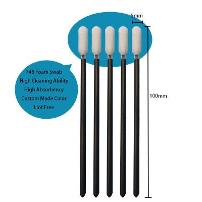 China TX746 Lint Free Black Handle Automotive Cleaning Swab Sponge Detailing Swab Precision Foam Swab for Car Cleaning for sale