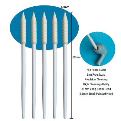 China 752 Lint Free Micro Pointed Cleanroom Detailing Swab Electronics Cleaning Sponge Foam Swab for Car Cleaning for sale
