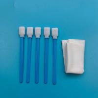 China High Cleaning Ability Blue PP Stick Rectangular Sponge Detailing Swab Foam Tip Swab Printer Cleaning Kit with Polyester Wipes for sale