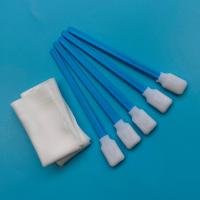 China High Cleaning Ability Blue PP Stick Rectangular Sponge Detailing Swab Foam Tip Swab Printer Cleaning Kit with Polyester Wipes for sale
