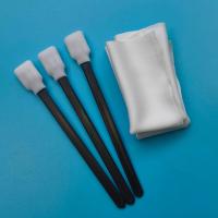 China Lint Free Black Handle Rectangular Sponge Detailing Swab Foam Tip Swab Printer Cleaning Kit with Polyester Wipes for sale