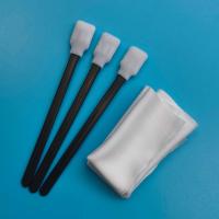 China Lint Free Black Handle Rectangular Sponge Detailing Swab Foam Tip Swab Printer Cleaning Kit with Polyester Wipes for sale