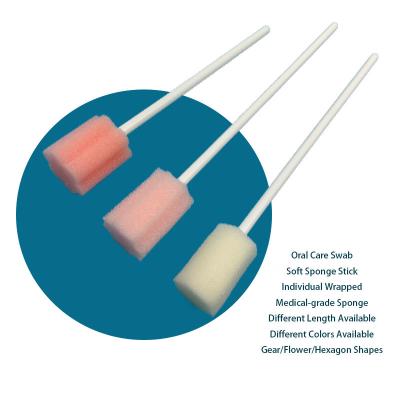 China Individual Wrapped PP Stick Foam Tip Mouth Cleaning Swab Medical-grade Sponge Oral Care Swab Hygiene Foam Swab for sale