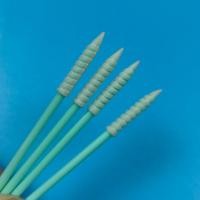 China 752 Rigid PP Stick Long Spiral Pointed Sponge Stick Detailing Swab Precision Cleaning Foam Tip Swab for Cleanroom for sale
