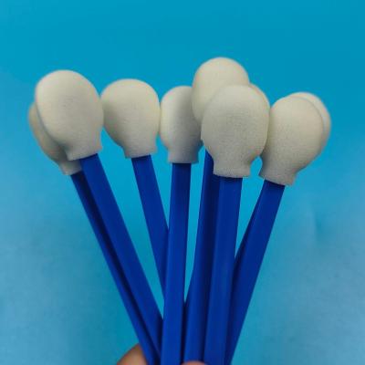 China 708 Lint Free Blue Handle Big Round Head Cleanroom Sponge Swab Car Cleaning Detailing Swab Car Cleaning Foam Swab for Printer Cleaning for sale