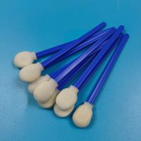 China 708 Lint Free Blue Handle Big Round Head Cleanroom Sponge Swab Car Cleaning Detailing Swab Car Cleaning Foam Swab for Printer Cleaning for sale