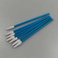 China Blue Handle Lint Free Swab Mini Pointed Polyester Swab Precision Cleaning Swab for Cleanroom for sale