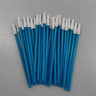 China Blue Handle Lint Free Swab Mini Pointed Polyester Swab Precision Cleaning Swab for Cleanroom for sale