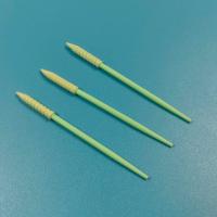 China 752 Green PP Stick Lint Free Swab Mini Spiral Pointed Sponge Detailing Swab Precision Cleaning Foam Swab for Cleanroom for sale